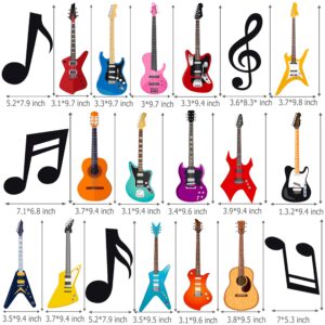 20PCS Guitar Party Hanging Swirls Decorations for Guitar Theme Birthday Party Hanging Booth Props Musical Instrument Hanging Swirls for Music Note Baby Shower Supplies