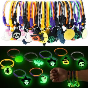 kids halloween party favors zipper bracelets, 28 pack glow in the dark halloween zipper wristbands for kids halloween gifts, halloween giveaways, halloween goodie bag fillers, kids halloween supplies