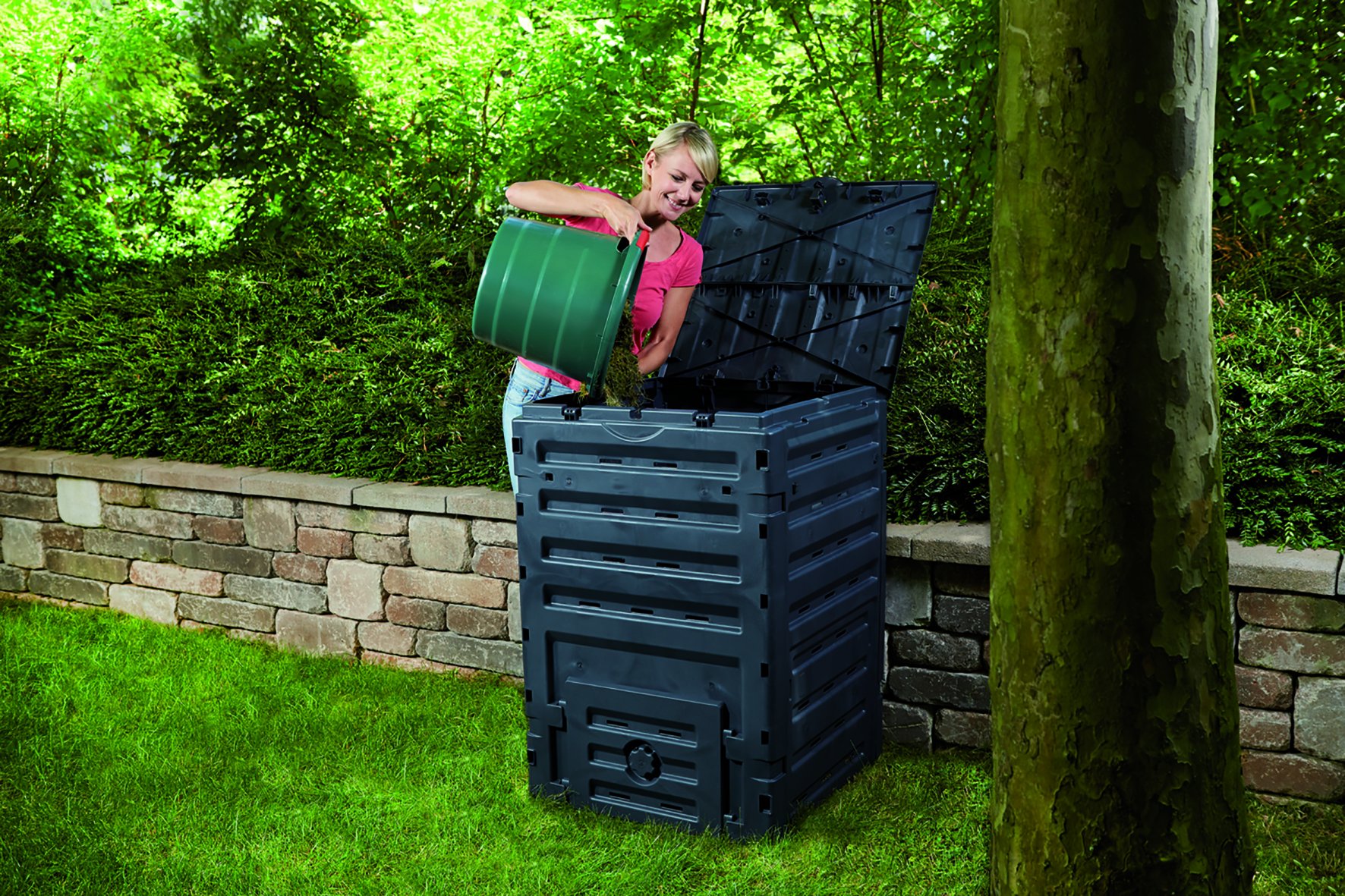 Exaco 628001-NP Eco Master 120 Gallon Compost Bin, Black