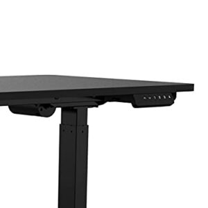 Monoprice Electric Single Motor Sit-Stand Complete Desk Table - Height Adjustable, Solid-Core Wood Top, for Home and Office, 47.2 x 23.6 Inch, Black - Workstream Collection