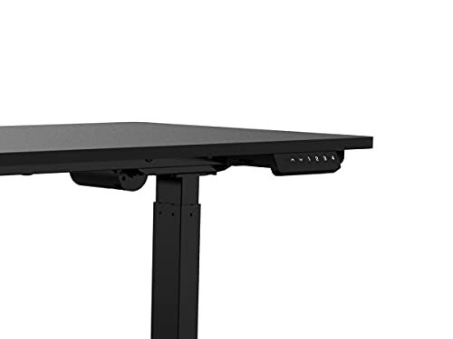 Monoprice Electric Single Motor Sit-Stand Complete Desk Table - Height Adjustable, Solid-Core Wood Top, for Home and Office, 47.2 x 23.6 Inch, Black - Workstream Collection