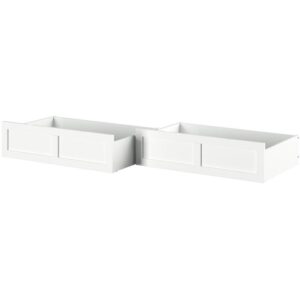 afi, bed drawer set of 2 twin/full, white