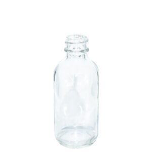 (Pack of 80) 2 oz. Clear Boston Round with Graduated Black Glass Dropper