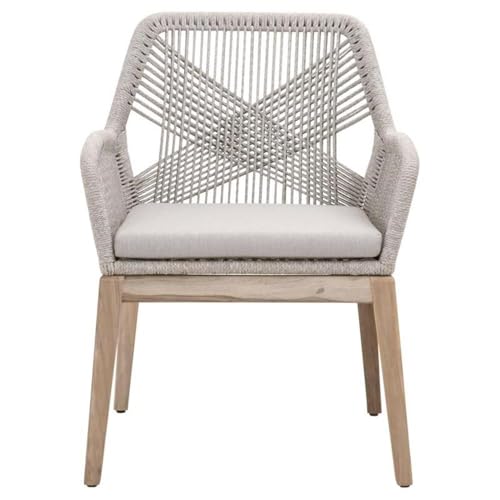 Star International Furniture Woven Fabric Outdoor Arm Chair - Gray (Set of 2)