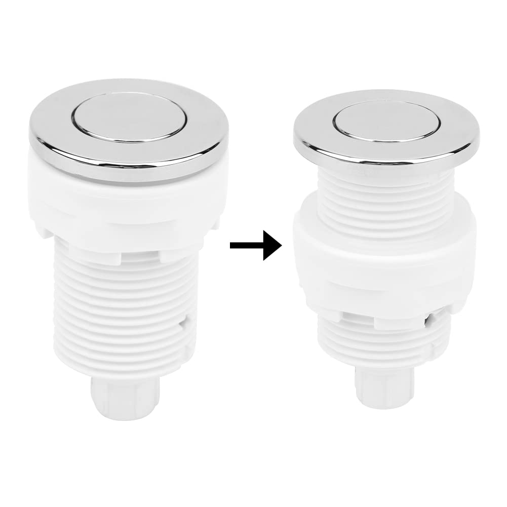 Air Pressure Bath Switch Tub Spa Massage Bath Garbage Waste Disposal Air Switch Push Button Garbage Disposal Sink Top Air Switch(White,Size:28mm)