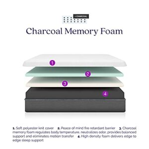 Signature Sleep Italian Made Memoir 10" Charcoal Memory Foam Mattress, Medium-Firm Support, Bed-in-a-Box, Full