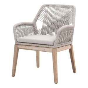 star international furniture woven fabric outdoor arm chair - gray (set of 2)