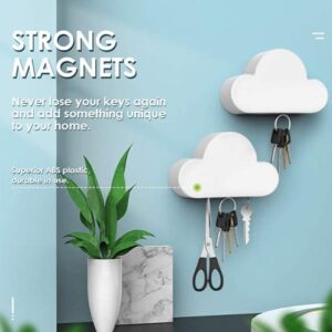 JQYXSS Creative Novelty Cute Cloud Shape Magnetic Magnets Key Holder,Used to Save Keys, Home Decoration, or as a Gift to Friends and Relatives