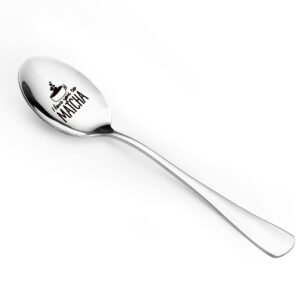 Aakihi I Love You So Matcha Spoon Engraved Stainless Steel Funny Tea Spoon for Matcha Lover, Girlfriend,Wife,Husband,Boyfriend - Perfect Birthday,Valentine,Christmas Gifts