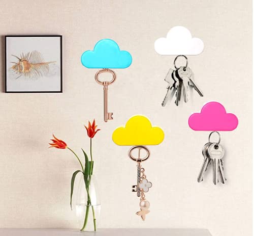 JQYXSS Creative Novelty Cute Cloud Shape Magnetic Magnets Key Holder,Used to Save Keys, Home Decoration, or as a Gift to Friends and Relatives