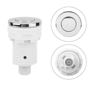 Air Pressure Bath Switch Tub Spa Massage Bath Garbage Waste Disposal Air Switch Push Button Garbage Disposal Sink Top Air Switch(White,Size:28mm)