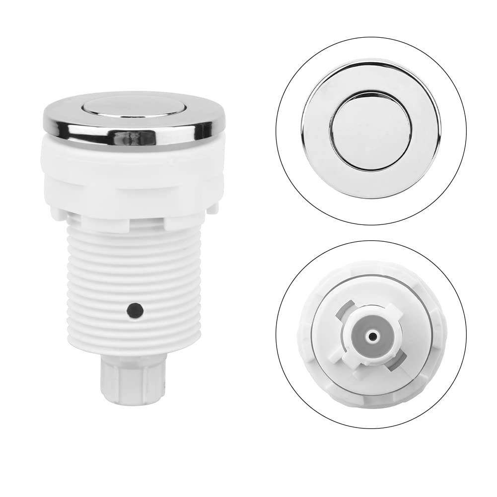 Air Pressure Bath Switch Tub Spa Massage Bath Garbage Waste Disposal Air Switch Push Button Garbage Disposal Sink Top Air Switch(White,Size:28mm)