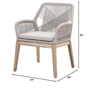 Star International Furniture Woven Fabric Outdoor Arm Chair - Gray (Set of 2)