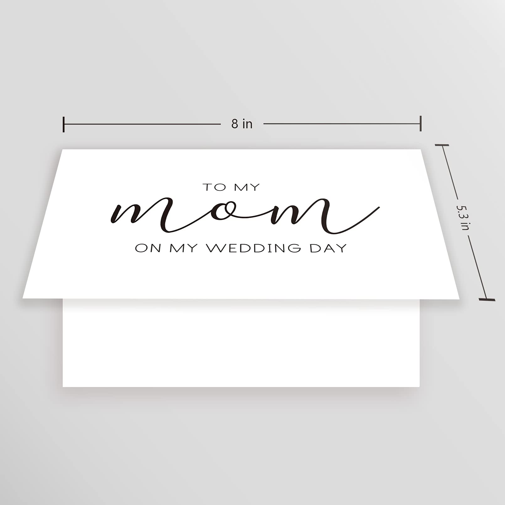 To My Mom on My Wedding Day Card, Wedding Day Card to Mum, Card for Mom on My Wedding Day