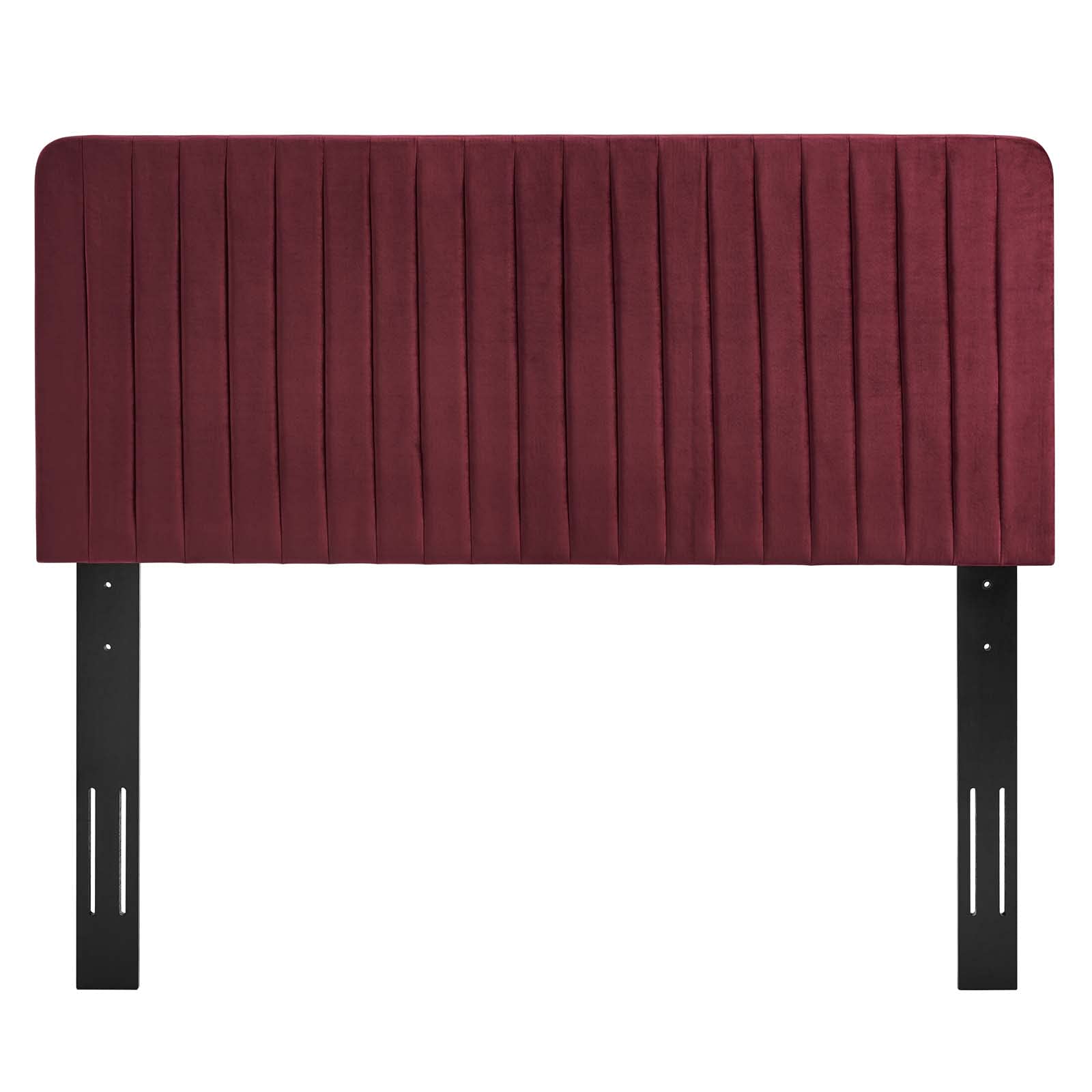 Modway Milenna Channel Tufted Performance Velvet King/California King Headboard in Maroon