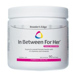 revival animal health breeder's edge in between for her, female multivitamin for cat/small dog- 90 ct