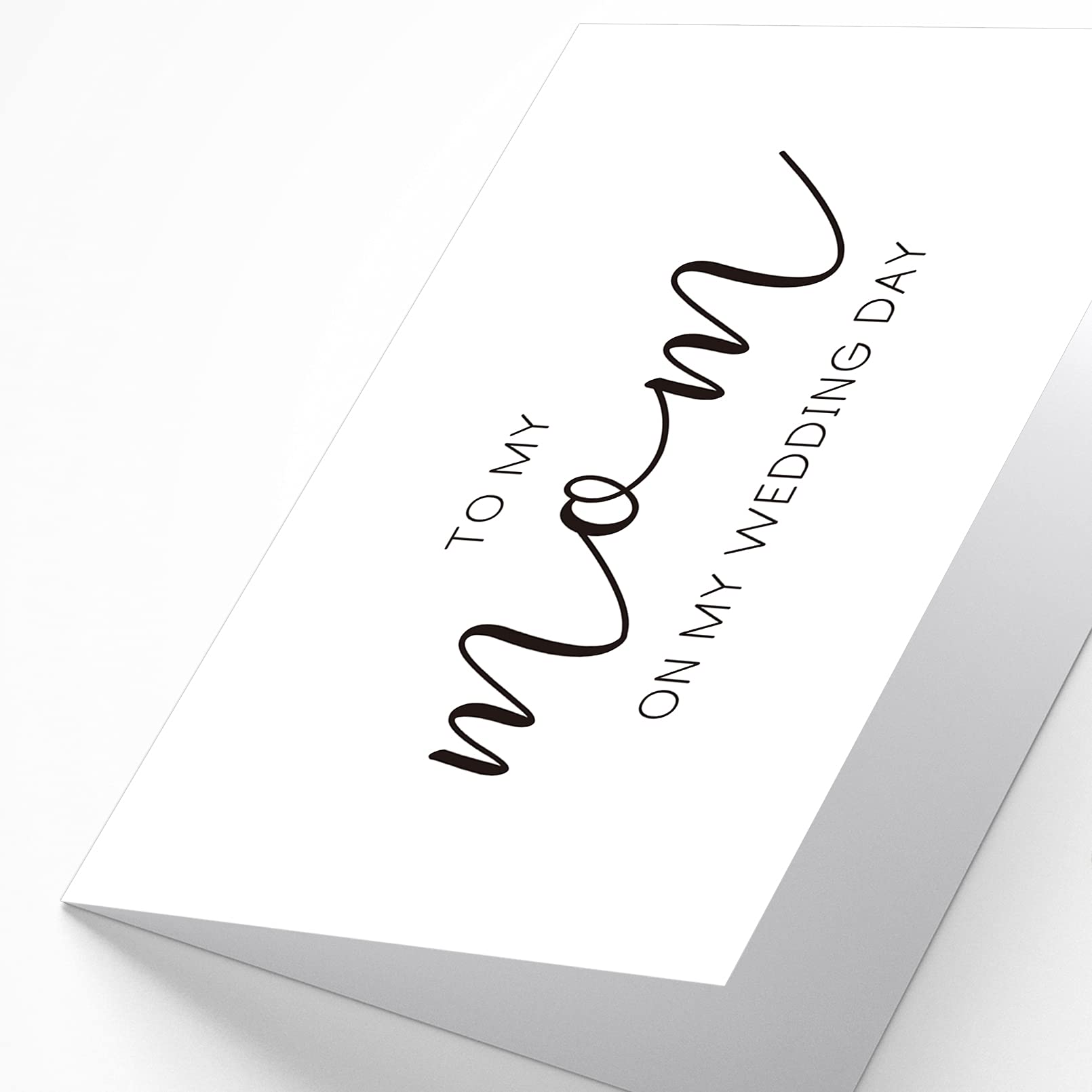 To My Mom on My Wedding Day Card, Wedding Day Card to Mum, Card for Mom on My Wedding Day