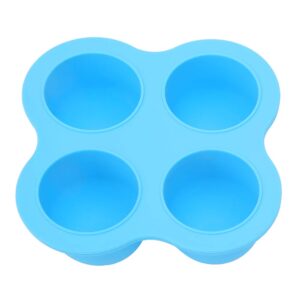 Alvinlite 4 Hole Portable Silicone Egg Bites Mold Rack Steamer for Reusable Pressure Cooker Accessories Blue