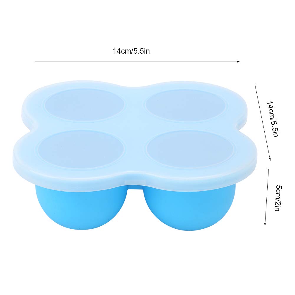 Alvinlite 4 Hole Portable Silicone Egg Bites Mold Rack Steamer for Reusable Pressure Cooker Accessories Blue