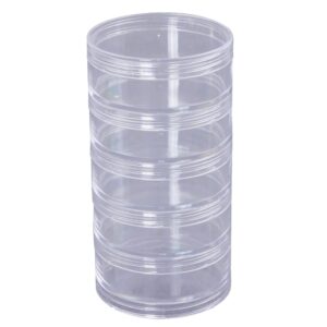 diamond storage box bead storage containers clear plastic cylinder bead organizer 5 layer stackable bead storage jars for beading storage painting embroidery box