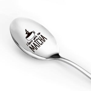 aakihi i love you so matcha spoon engraved stainless steel funny tea spoon for matcha lover, girlfriend,wife,husband,boyfriend - perfect birthday,valentine,christmas gifts