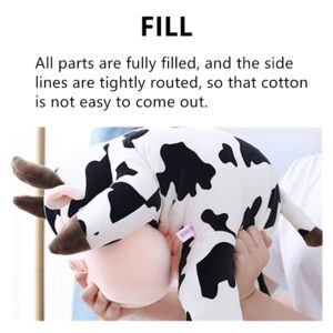 WUZHOU Cow Stuffed Animals, Soft Pillow Plush Toys Gifts for Kids, Throw Sleeping Pillow Toy Gift for Girls Girlfriend, Multiple Size (30cm/11.8in)