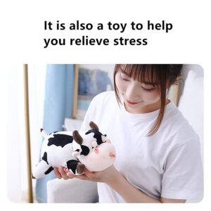 WUZHOU Cow Stuffed Animals, Soft Pillow Plush Toys Gifts for Kids, Throw Sleeping Pillow Toy Gift for Girls Girlfriend, Multiple Size (30cm/11.8in)