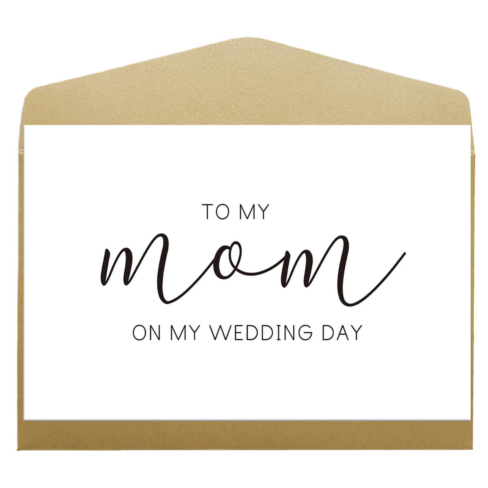 To My Mom on My Wedding Day Card, Wedding Day Card to Mum, Card for Mom on My Wedding Day