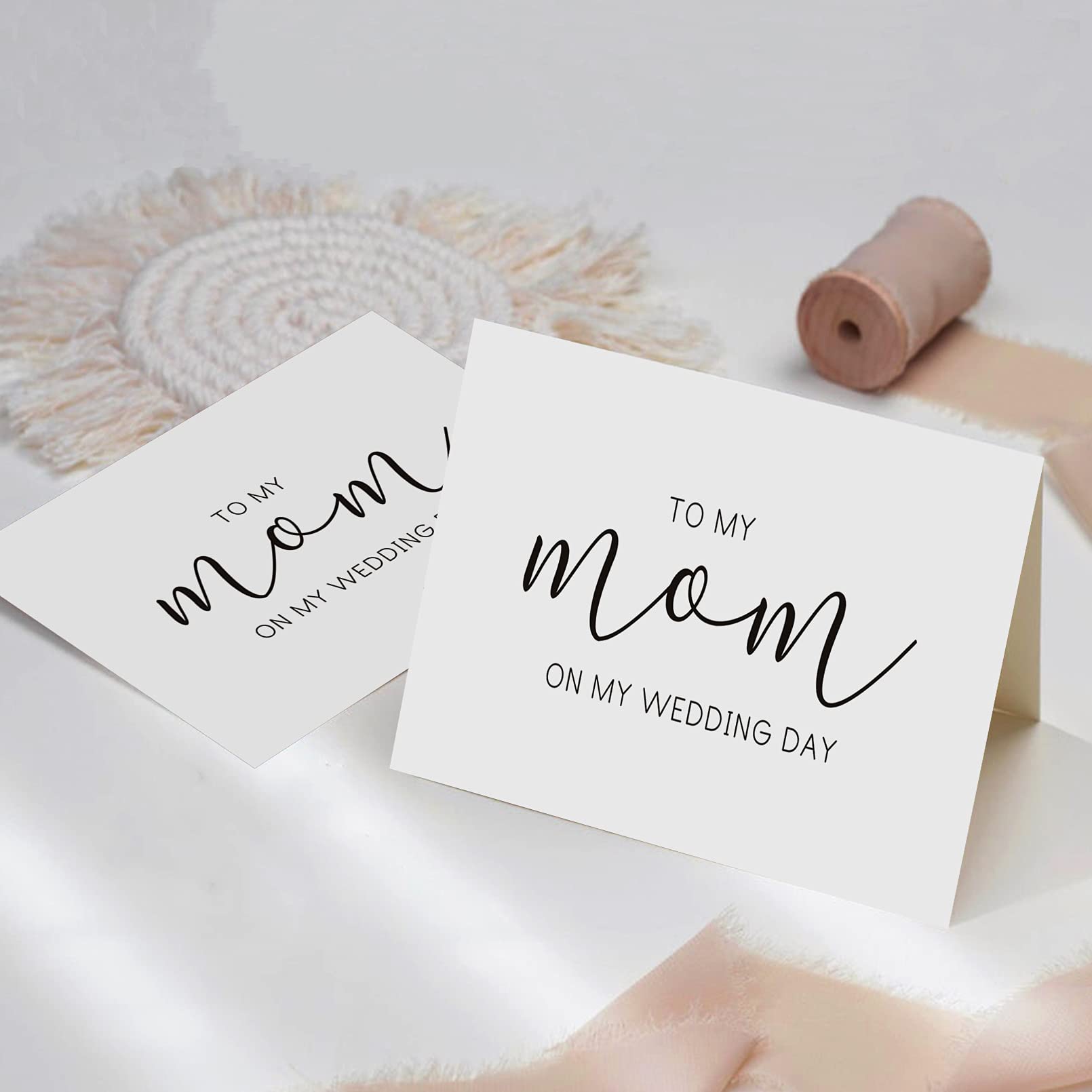 To My Mom on My Wedding Day Card, Wedding Day Card to Mum, Card for Mom on My Wedding Day