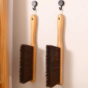 BSMstone Wooden Handle Brush Hand Broom Household Cleaning Brush Soft Bristles Dusting Brush for Bed,Sofa,Furniture,Clothes,Car