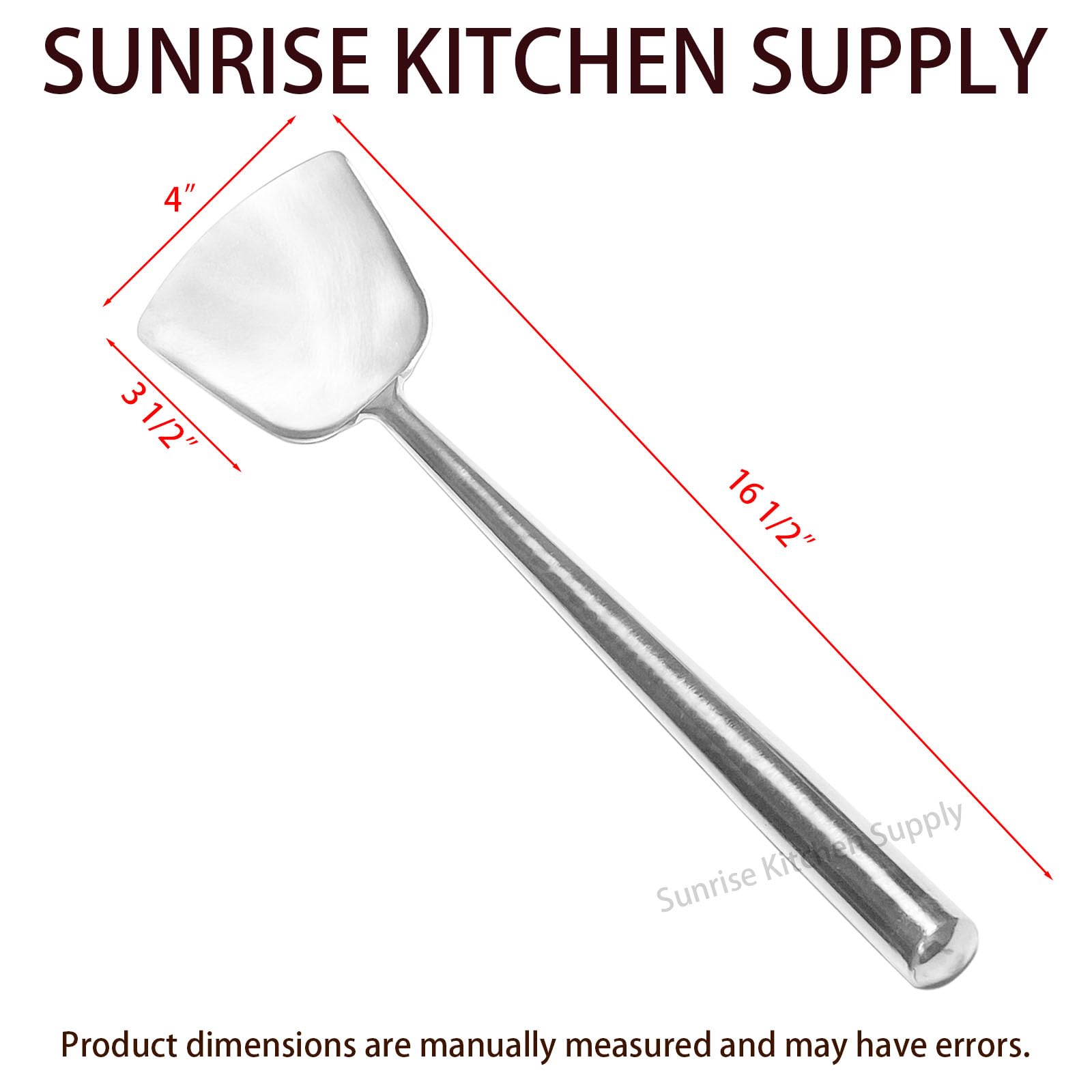 SUNRISE Kitchen Supply All Stainless Steel Wok Shovel #3