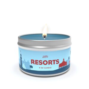 park scents resorts candle (8oz) - accurate smell like the scent of disney resorts; beach club, yacht club and grand floridian - natural soy blend - handmade in the usa