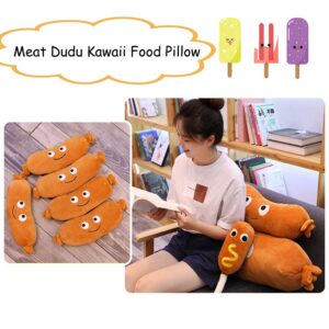 Seyomi Food Hot Dog Plush Stuffed Pillow, Cartoon Soft Toy Pillow for Kids 17.6 inches