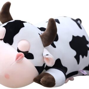 WUZHOU Cow Stuffed Animals, Soft Pillow Plush Toys Gifts for Kids, Throw Sleeping Pillow Toy Gift for Girls Girlfriend, Multiple Size (30cm/11.8in)