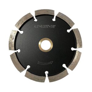 4.5" diamond crack chaser blades for routing and repairing cracks in concrete and asphalt - 3/8" width with a 7/8"-5/8" non-threaded arbor