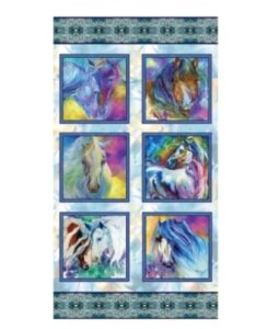 benartex color your world with horses 9430 84 horses 23" panel