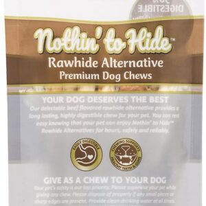 Fieldcrest Farms Nothing to Hide Natural Rawhide Alternative Twist Stix for Dogs - 3 Pack (30 Sticks) Premium Grade Easily Digestible Chews - Great for Dental Health (Beef, Stix)…