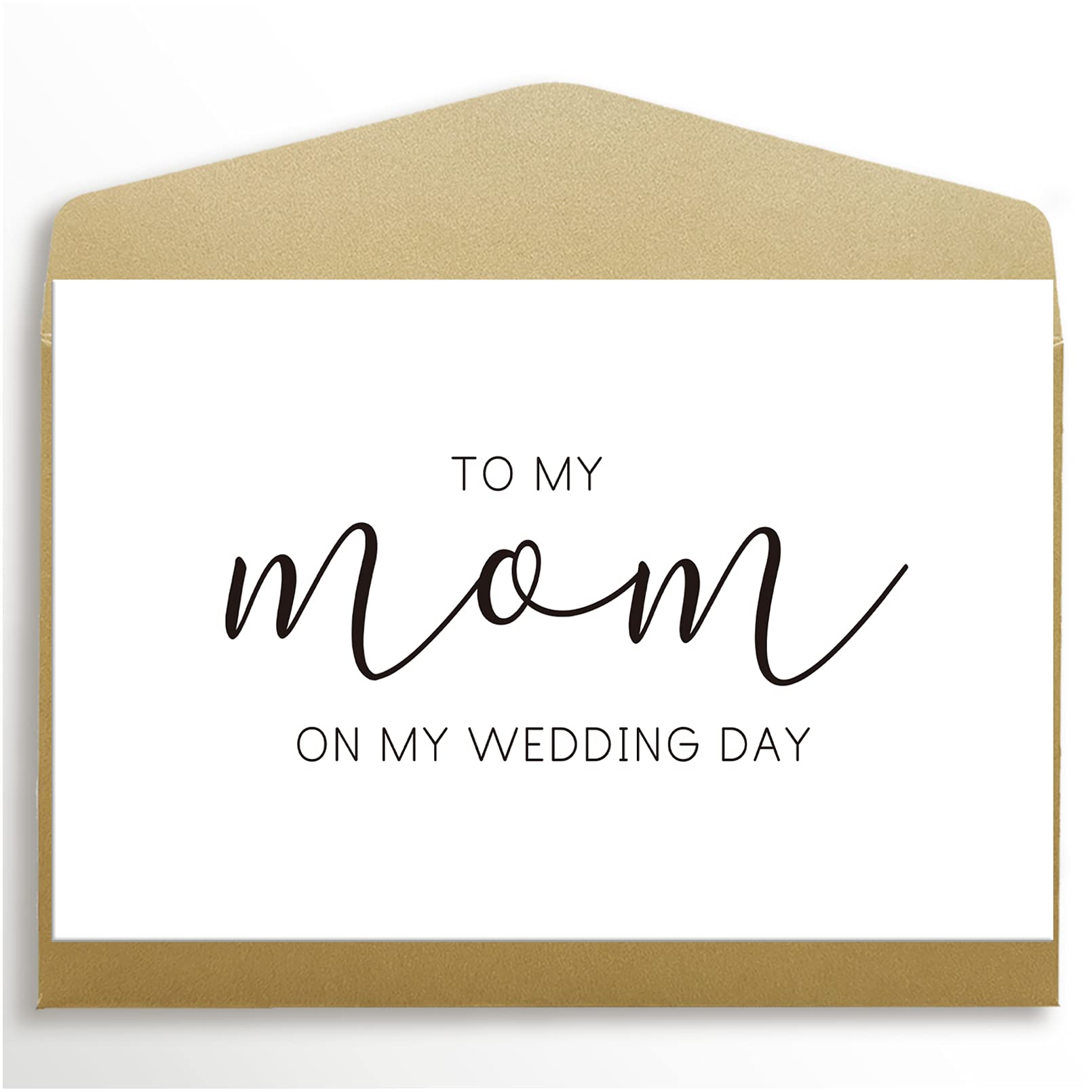 To My Mom on My Wedding Day Card, Wedding Day Card to Mum, Card for Mom on My Wedding Day