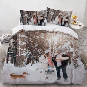 SENSING Custom Bedding Set, Personalised Printing Photo Text Logo Duvet Cover Sets, Customized Easy Care 3 Piece Set Zipper Closure for Family Kids Couples Baby Birthday Friendship (No Comforter)