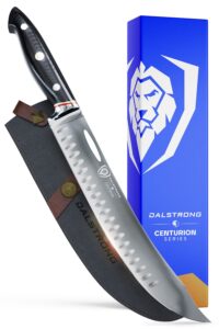 dalstrong butcher knife - 10 inch - centurion series - premium swedish 14c28n high carbon stainless steel - g10 handle meat kitchen knife - razor sharp carving breaking knife - sheath included