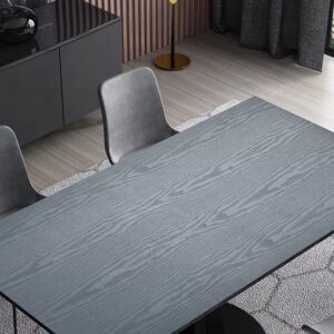 17.71" x400"Black Wood Wallpaper Peel and Stick Film Black Wallpaper Self Adhesive Removable Wallpaper for Countertop Furniture Kitchen Cabinet Vinyl Wallpaper Thickening Upgrade Easy to Clean