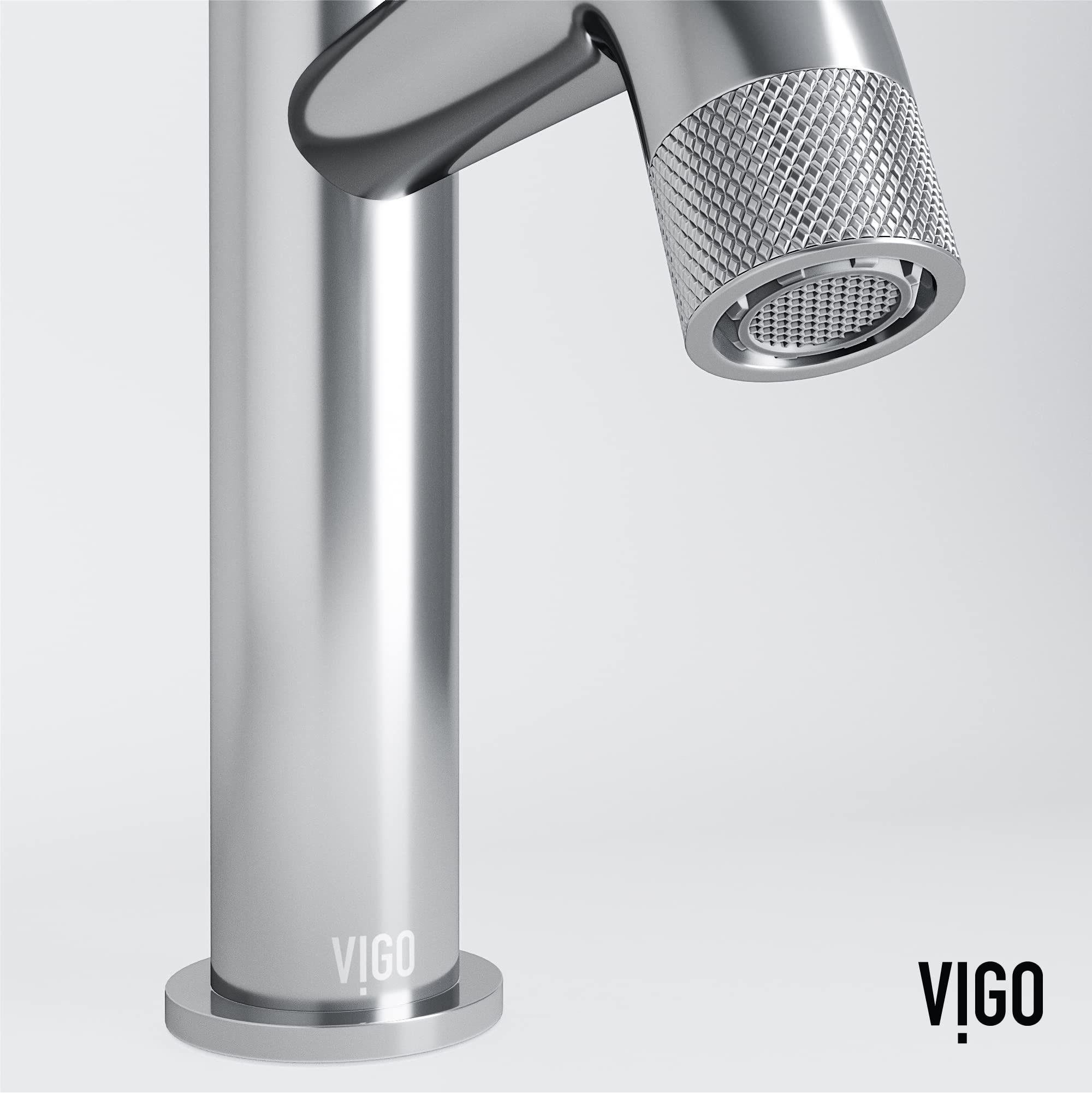 VIGO Apollo 8'' H Button Operated Single Hole Bathroom Faucet in Chrome-VG01048CH