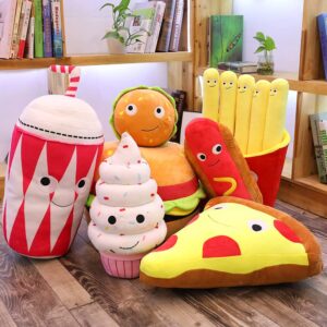 Seyomi Food Hot Dog Plush Stuffed Pillow, Cartoon Soft Toy Pillow for Kids 17.6 inches