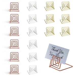 elane 18 pcs mini place card holders,wedding table number holders picture holder stand,table place card holders