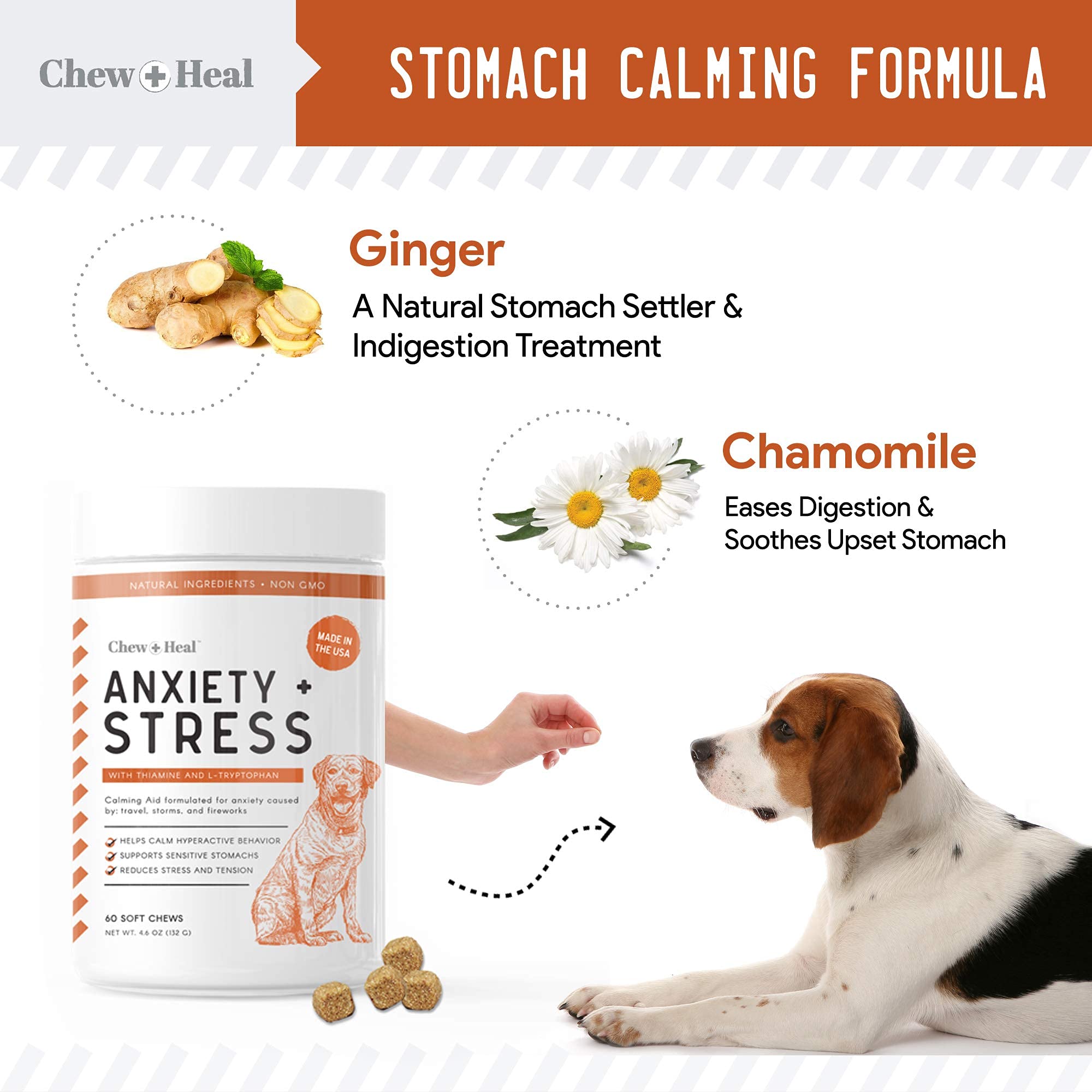 Dog Calming Treats and All in 1 Dog Multivitamin - Stress Relief Thiamine and L-Tryptophan for Fireworks, Storms and Anxiety - Probiotics, Digestive Enzymes, Omega Skin and Coat, Hip and Joint Support