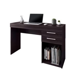 techni mobili computer home office or bedroom storage & drawers ideal for small spaces writing desk, 47.6" w x 16.1" d x 30.3, white