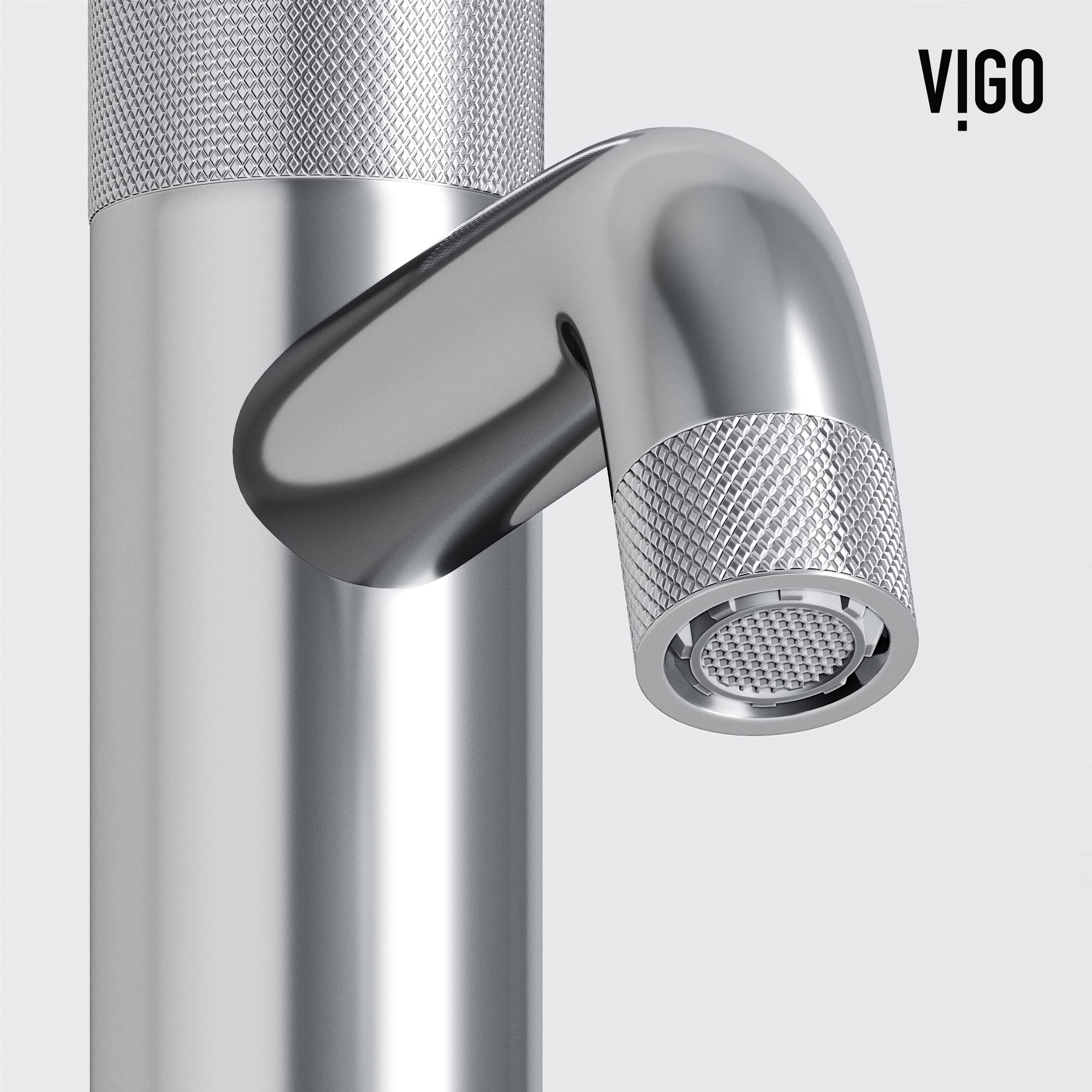 VIGO Apollo 8'' H Button Operated Single Hole Bathroom Faucet in Chrome-VG01048CH