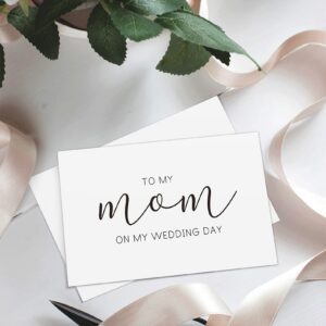 To My Mom on My Wedding Day Card, Wedding Day Card to Mum, Card for Mom on My Wedding Day