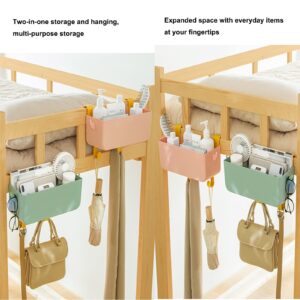 WYZHDQ Bedside Organizer Storage Caddy Hanging as Bunk Bed Storage Accessories Handrail Multi Pockets for Dorm Bunk Bed Shelf