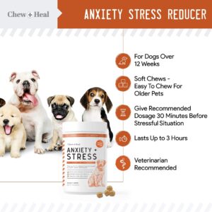 Dog Calming Treats and All in 1 Dog Multivitamin - Stress Relief Thiamine and L-Tryptophan for Fireworks, Storms and Anxiety - Probiotics, Digestive Enzymes, Omega Skin and Coat, Hip and Joint Support